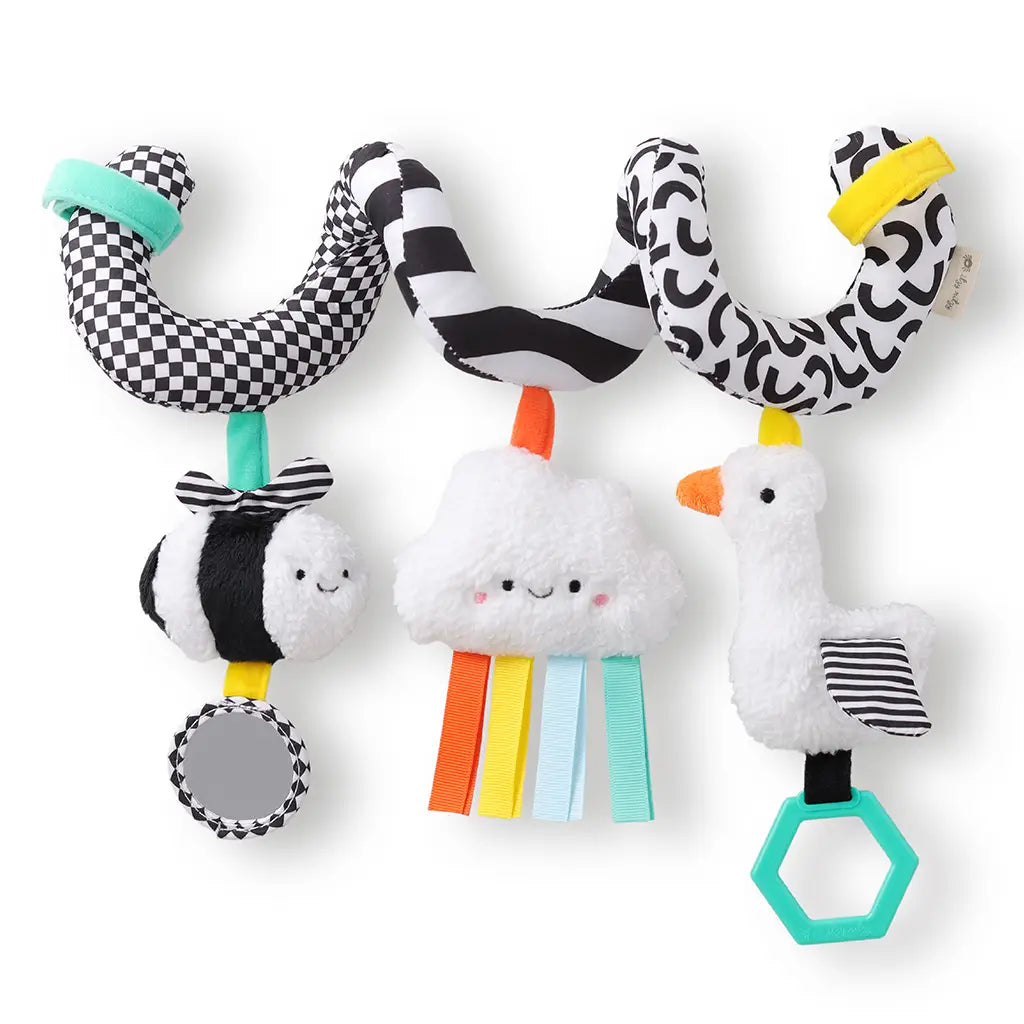 Itzy Bitzy Spiral Car Seat Activity Toy - High Contrast – Bumps N Bundles