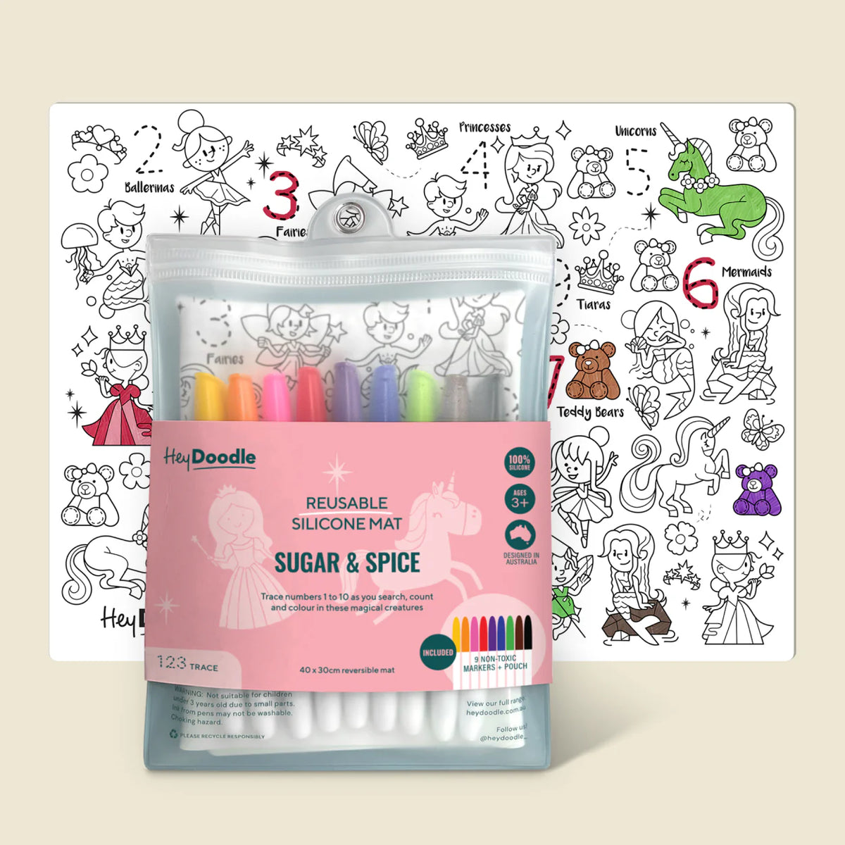 Sugar & Spice Classic Coloring & Doodle Mat – Bumps N Bundles