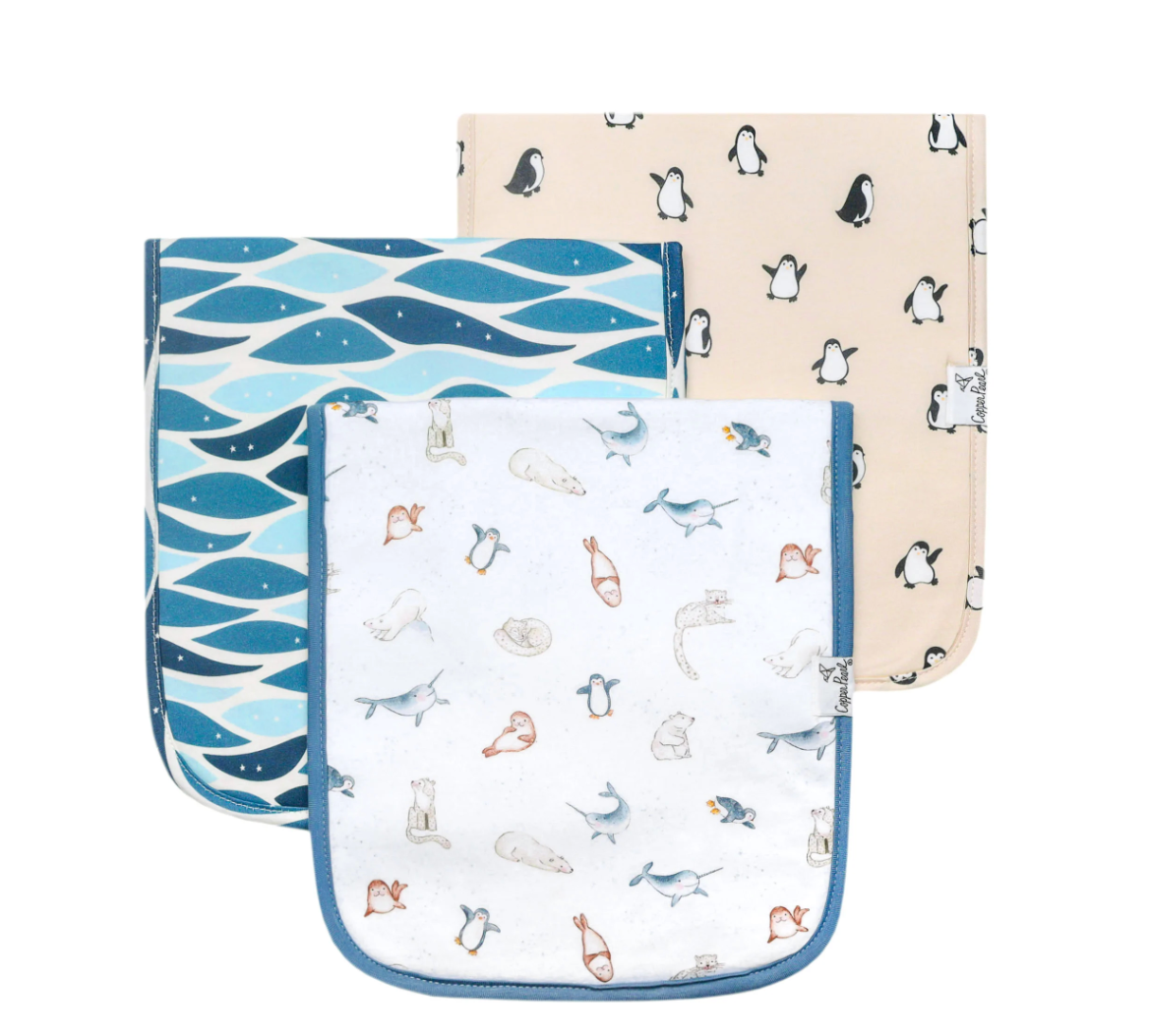 Burp Cloth Set (3 Pack) - Arctic Wonder – Bumps N Bundles