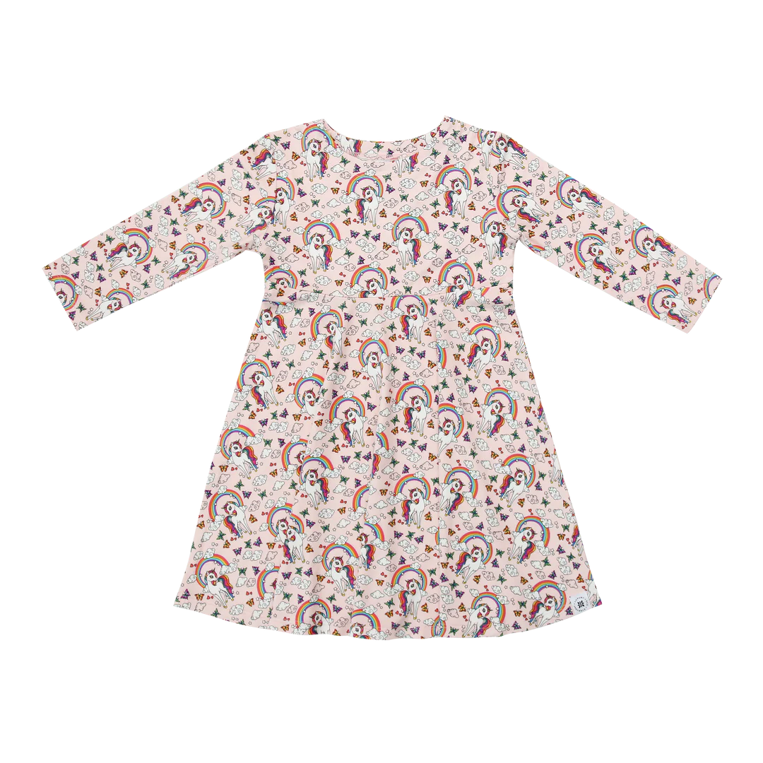 Swirly Dress - Rainbow Bright – Bumps N Bundles