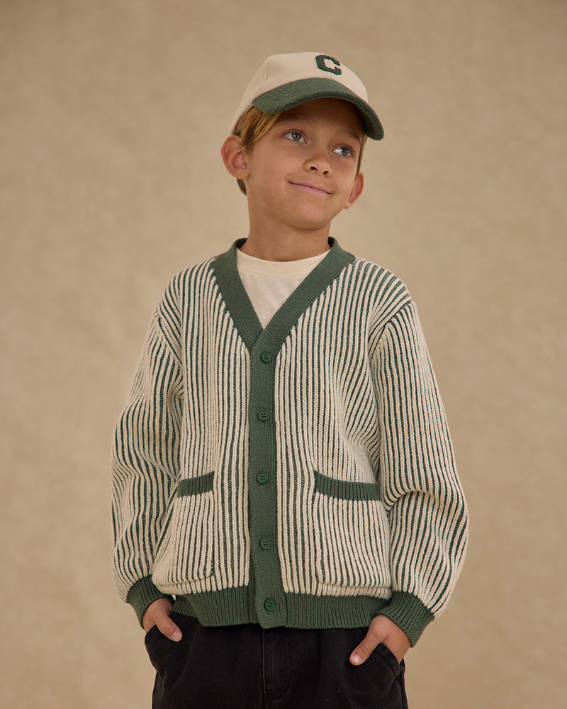 Haywood Cardigan - Green Stripe – Bumps N Bundles