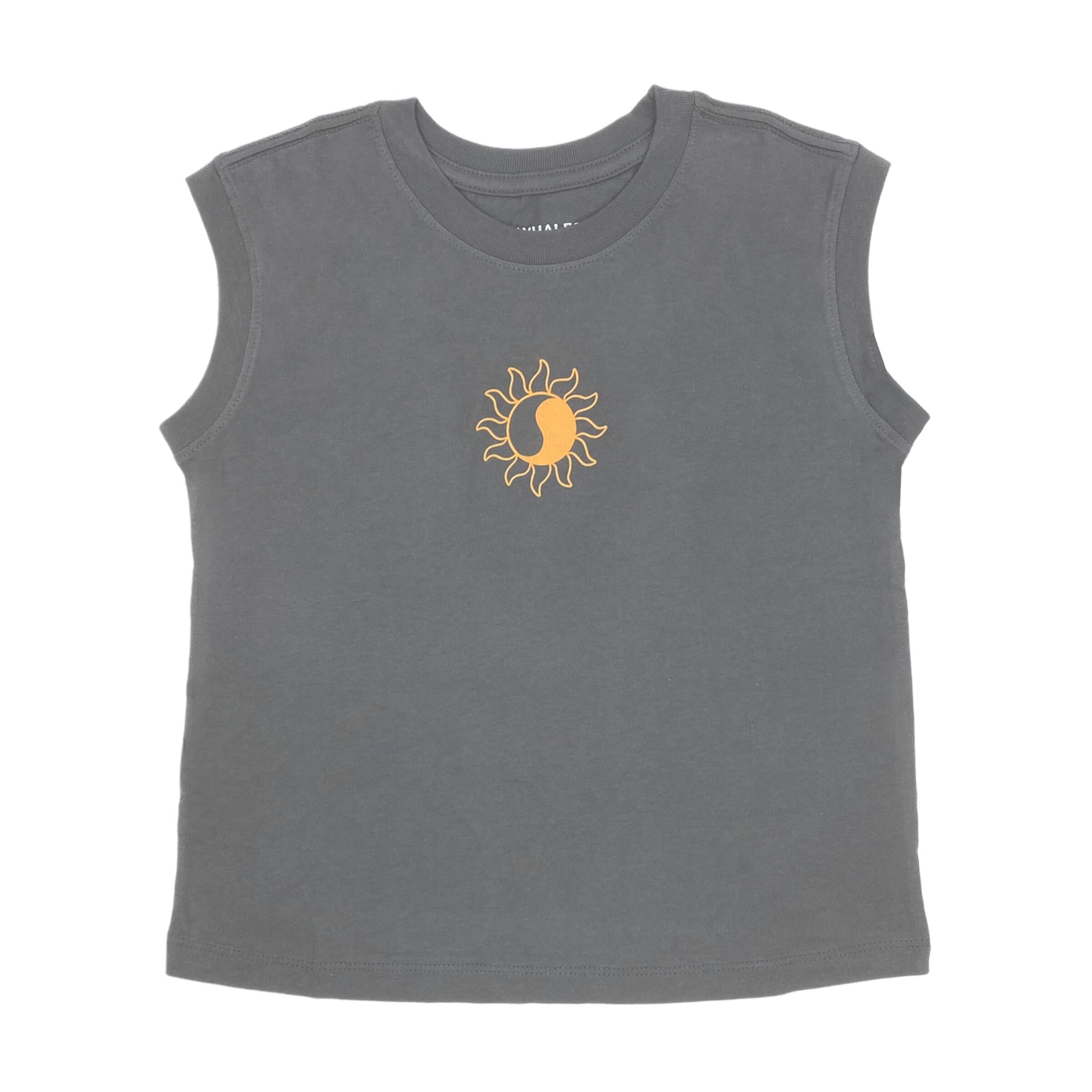 Sun Child Boxy Muscle Tank - Faded Black – Bumps N Bundles